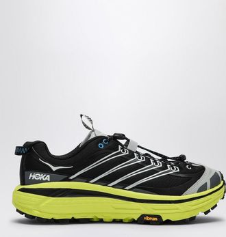 Hoka One One Black and yellow Mafate Three2 sneakers