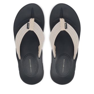 Tommy Hilfiger Zehentrenner Tommy Hilfiger Molded Padded Hilfiger B Sandal FM0FM05901 Grau