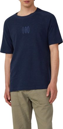 s.Oliver Raglan-T-Shirt mit Flammgarnstruktur und Stickerei