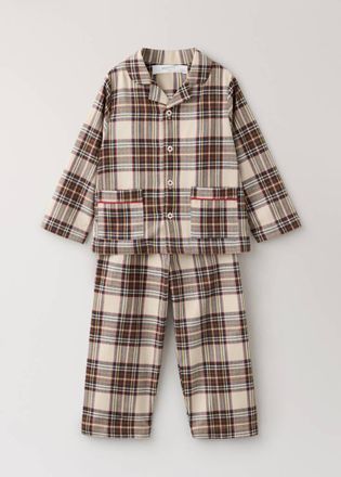 Mango Pyjama deux pi&egrave;ces en coton &agrave; carreaux rouge - Home - 2-3 ans - MANGO HOME