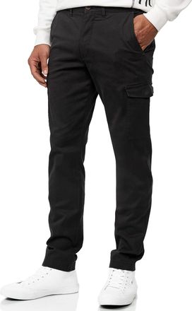 Indicode Herren INWalmie Cargohose aus 98% Baumwolle mit 6 Taschen | Freizeithose f&uuml;r M&auml;nner Black, 38/32