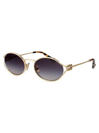 Miu Miu Womens Sunglasses 0mu 52ys Pale Gold Metal
