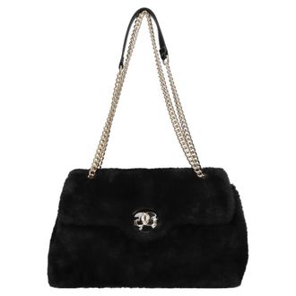 Ga&euml;lle Paris Femme, Sacs, Noir, Taille: ONE Size Sac en fausse fourrure