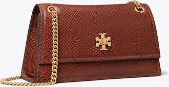 Tory Burch Damen Mini Kira Schultertasche mit Drehverschluss und Schlangenhautpr&auml;gung