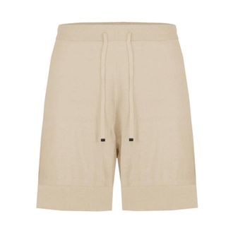 Bomboogie Femme, Shorts, Beige, Taille: 42 FR Bermuda en maille de lin et coton