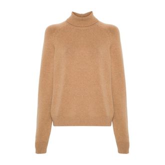 Fendi Cashmere-Mischgewebe Strickpullover - - Knitwear - Damen - Beige - S