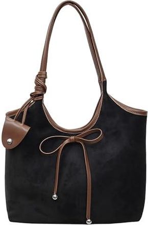 Generic Kexpery PU Leather Sac &agrave; Main Femme avec Noeud Papillon Sacoche &Eacute;paule Mode pour Travail Shopping Voyage Quotidien