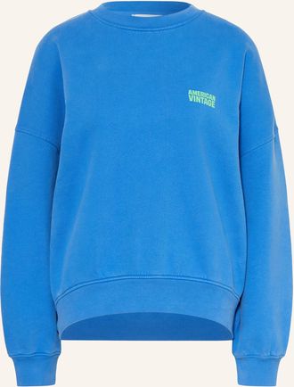American Vintage American Vintage Sweatshirt Plizzy blau