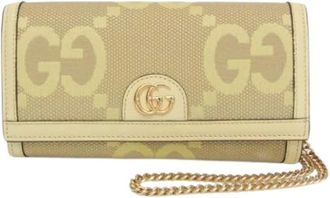 Gucci Portefeuille/sac bandouli&egrave;re Pre-owned Jumbo GG Chain - Femme - Pre-owned - Beige - Taille: ONE Size