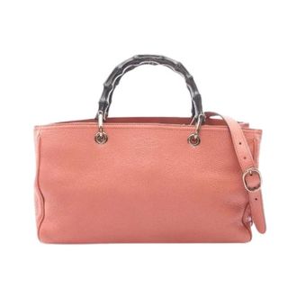 Gucci Pre-owned Bamboo Shopper Leather 2way Tote Bag - - Pre-owned - Damen - Rosa - ONE SIZE