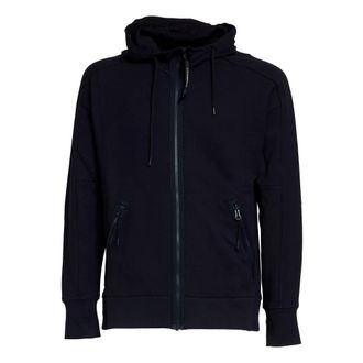 C.P. Company C.p. Company, Homme, Sweatshirts et sweats &agrave; capuche, Bleu, Taille: XL Pull en laine m&eacute;rinos feutr&eacute;e &agrave; demi-boutons