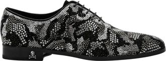 Philipp Plein Strass Schn&uuml;rschuhe Camouflage - - Shoes - Herren - Schwarzk - 39 EU