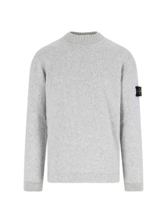 Stone Island Logo Wool Blend Sweater
