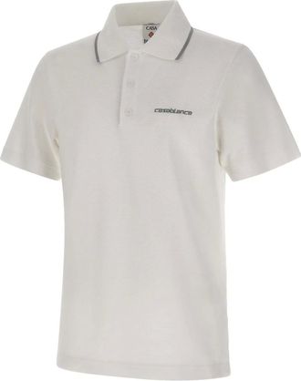Casablanca Homme, Tops, Blanc, Taille: L Laurel Pique Polo