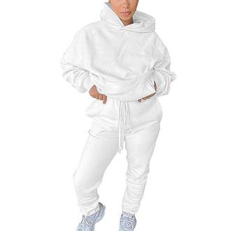 Generic Ensemble de surv&ecirc;tement pour femme - Couleur unie - Mode - Loisirs - Sports - Manches longues - Deux printemps et hiver - Tenue de d&eacute;tente 3 pi&egrave;ces po