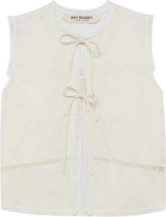 Roy Rogers Femme, Tops, Blanc, Taille: 40 FR Camicia Long Farm