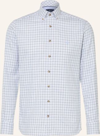 Hackett Flanellhemd Tailored Fit blau