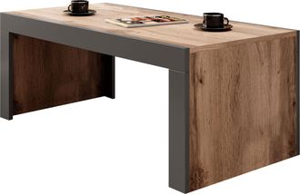 Mirjan24 Couchtisch Tozzani, Stylischer Sofatisch, Wohnzimmertisch, Kaffeetisch, Beistelltisch Modern Stilvoll (wotan Eiche/anthrazit)