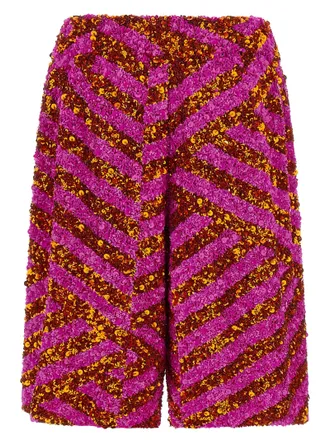 Dries Van Noten Womens Multicolor Viscose Bermuda Shorts