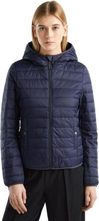 Benetton Blouson 2twddn024 Veste, Bleu, XS Femme