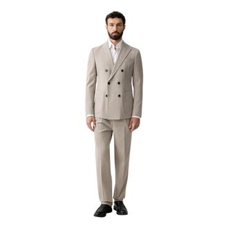 Joop Baumwollmischung Zweireihiger Anzug - - Suits - Herren - Beige - XL