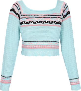 Izia Pullover Frauen t&uuml;rkis mehrfarbig