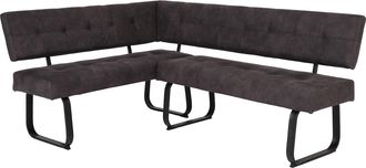 Hela home24 Eckbank Clyde 152 x 92 x 202cm Grau/Vintage Grau Ecke davorstehend links