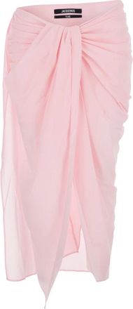 Jacquemus Femme, Maillots de bain, Rose, Taille: 38 FR Jupe &agrave; Design Asym&eacute;trique