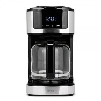 Livoo Cafeti&egrave;re &eacute;lectrique programmable Livoo DOD208 15 tasses, 1,8L, filtre r&eacute;utilisable, fonction programmation, Noir