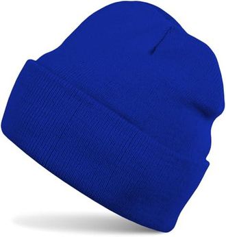 styleBREAKER Bonnet Unisexe en Maille Fine, Doublement Tricoté, Chapeau Chaud pour lhiver 04024029, Bleu Royal