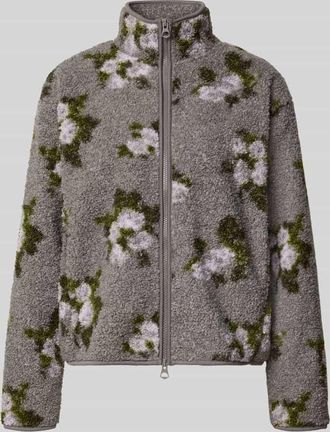Pieces Regular Fit Teddyjacke mit Allover-Muster Modell AUTUMN