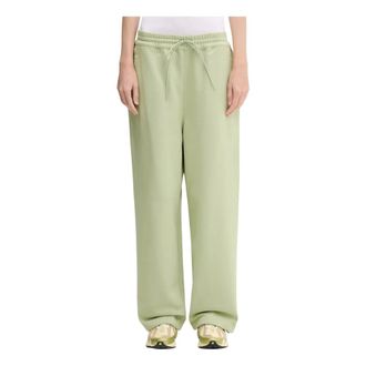 Yohji Yamamoto Pantalon Large French Terry - Femme - Pantalons - Vert - Taille: 38 FR
