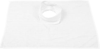 NUOBESTY OSOLADY Massagebettbezug Weißes Satin Massagetuch mit Atmungsaktivem Gesichtsloch Für Schönheitssalon Spa Massageliege Auflage Praktisch Langlebig Lei