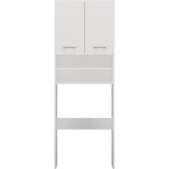 Topeshop Meuble pour machine &agrave; laver Pola dk, blanc