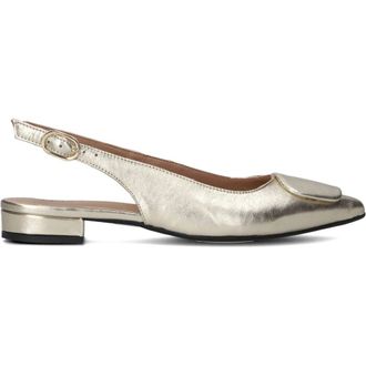 Lina Locchi Goldene Slingback-Schuhe mit Blockabsatz - - Shoes - Damen - Gelb - 38 EU