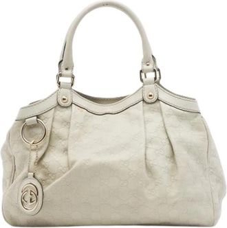 Gucci Sac cabas Sukey Pre-owned - Femme - Pre-owned - Blanc - Taille: ONE Size