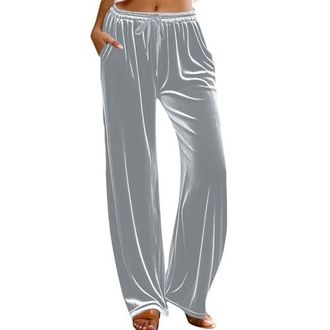 Generic Pantalon en Velours Femme Pantalons De Sport Taille Elastique Pants Automne Hiver D&eacute;contract&eacute; Sweatpants Couleur Unie Fitness Pantalon avec Poches