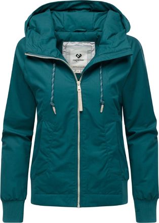 Ragwear Damen Winterjacke warme Outdoorjacke mit kuscheligem Teddy-Innenfutter und Kapuze Lumie YOUMODO Ocean Green Gr. S