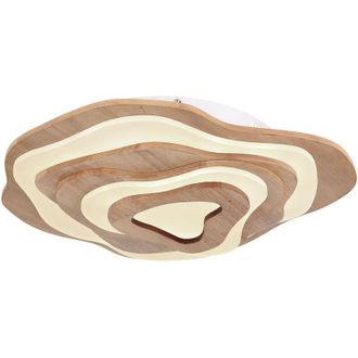 Globo Lighting plafonnier - Jacks - marron - bois - LED - 41768-40