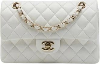 Chanel Sac bandouli&egrave;re Pre-owned Double Flap - Femme - Pre-owned - Blanc - Taille: ONE Size