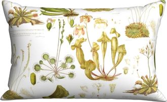 Generic Dekokissen Kissenbezüge Fleischfressende Pflanzen Weiß Wurfkissenbezügen Wohnkultur Weiche Sofa Dekoratives Kissenbezüge, Für Wohnzimmer, Draussen, So