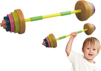 Generic Krafttrainer f&uuml;r Kinder - verstellbares Hantel-Langhantel-Spielzeug, Fitness-&Uuml;bungsausr&uuml;stung | Mehrzweck-Spielset f&uuml;r das K&ouml;rpertraining im Freien f&uuml;