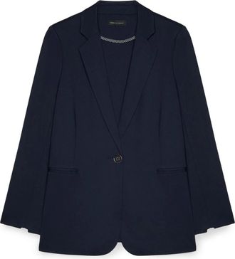 Fiorella Rubino Femme, Vestes, Bleu, Taille: 56 FR Blazer Punto Milano