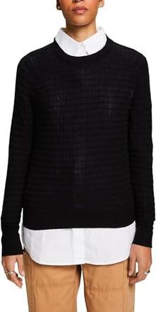 Esprit 014ee1i311 Sweater, 001/Black, L Femme