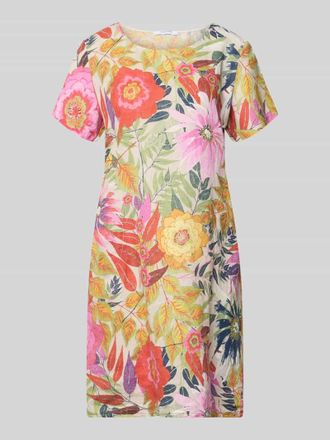 Zabaione Knielanges Kleid aus Leinen-Mix Modell La44ra