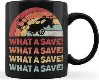 Generic Keramik Kaffeetasse Retro What A Save Rocket Soccer Car League Minimalistisch Trinkbecher Hitzebest&auml;ndig Becher Aus Porzellan F&uuml;r Zuhause Saft Milch