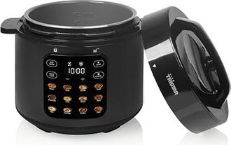 Tristar Elektrischer Schnellkochtopf, 6 l Fassungsverm&ouml;gen, 1000 W Leistung, Mehrstufige Sicherheitsfunktionen, Herausnehmbarer Innentopf, Einfache Reinigung,