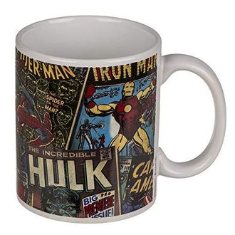 Out of the Blue 78/8329 Keramik-Becher, Marvel Retro, f&uuml;r ca. 325 ml, H: 10 cm