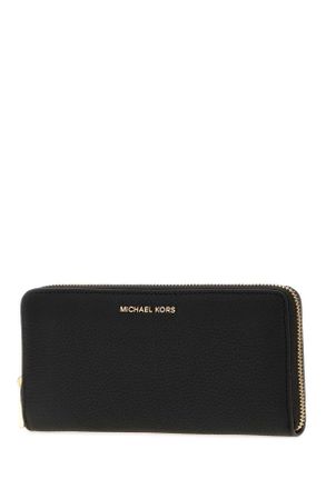 Michael Kors Womens Lg Slim Za Continental Black Cow Leather Borse A Mano Bag