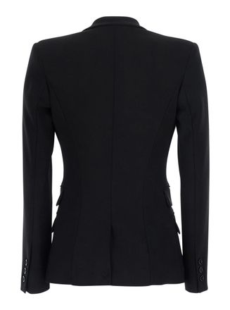 Elisabetta Franchi Technical Crepe Blazer - Black